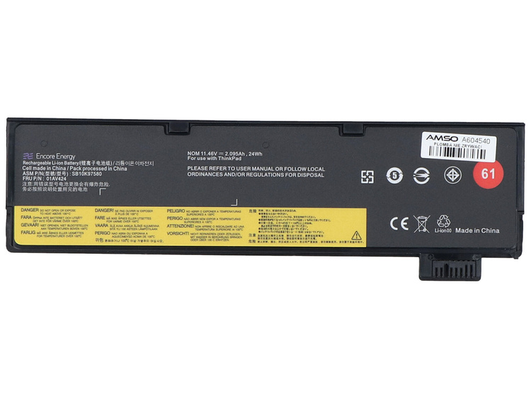 New Encore Energy battery for Lenovo ThinkPad A475 P51S T25 T470 T570 ...